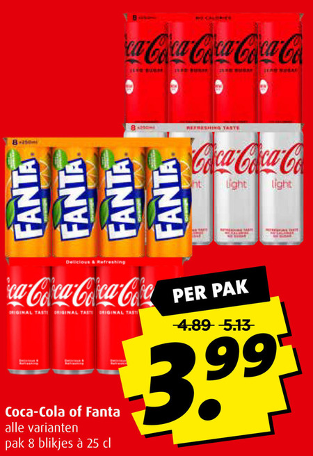 Fanta frisdrank, cola folder aanbieding bij Boni - details