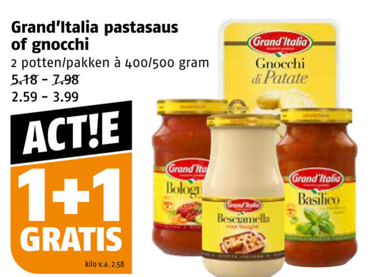 gnocchi , pastasaus folder aanbieding bij Poiesz - details
