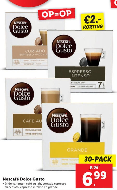 Nescafe dolce gusto capsules folder aanbieding bij Lidl - details
