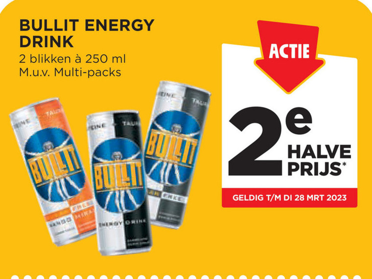 Bullit energiedrank folder aanbieding bij Jumbo - details