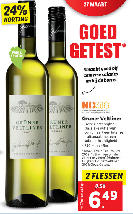 witte wijn folder aanbieding bij Lidl - details