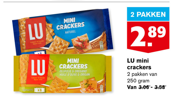 Lu crackers folder aanbieding bij Hoogvliet - details