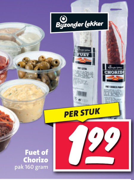 fuet, chorizo folder aanbieding bij Nettorama - details
