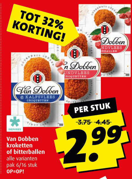 Van Dobben kroket, bitterballen folder aanbieding bij Boni - details