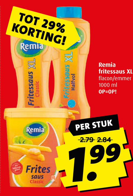 Remia fritessaus folder aanbieding bij Boni - details
