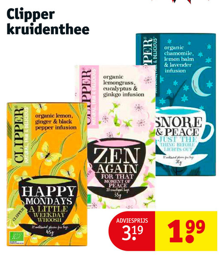 Clipper kruidenthee folder aanbieding bij Kruidvat - details
