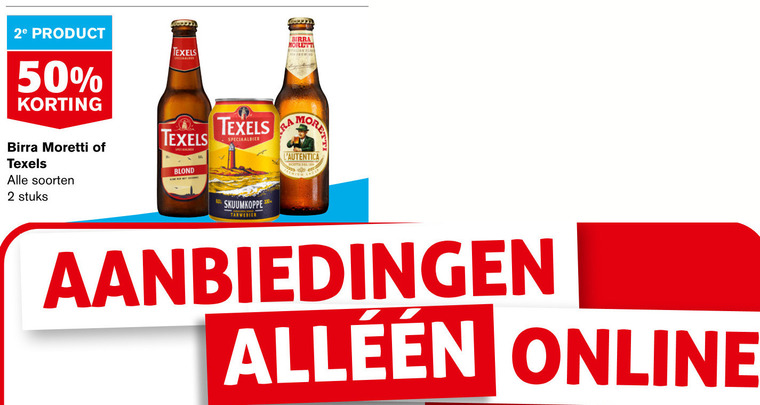 Texels speciaalbier, blikje bier folder aanbieding bij Hoogvliet - details