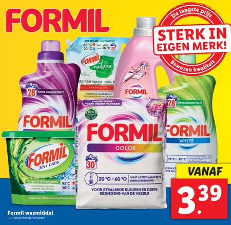 Formil wasmiddel folder aanbieding bij Lidl - details