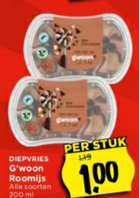 Gwoon ijsbekers folder aanbieding bij Vomar - details