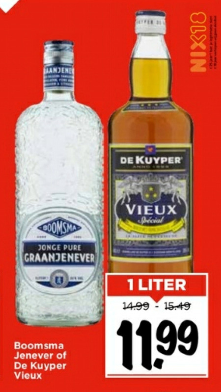 De Kuyper jenever, vieux folder aanbieding bij Vomar - details