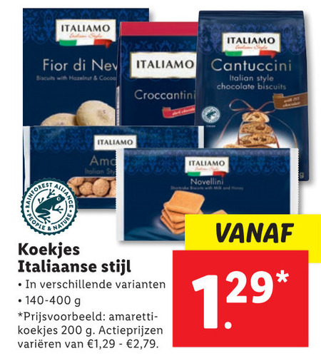 Italiamo biscuits folder aanbieding bij Lidl - details