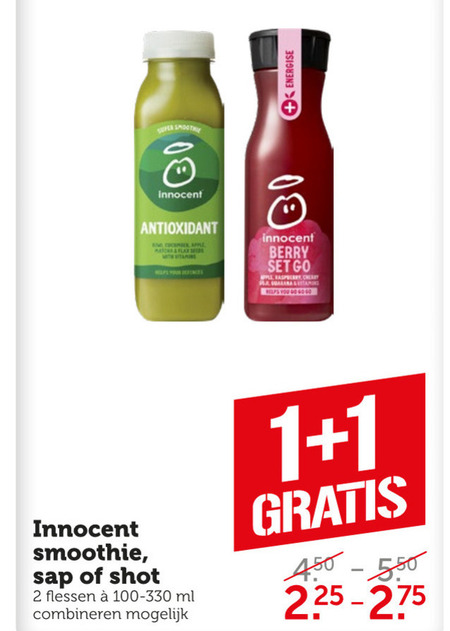 Innocent vruchtensap, fruitsmoothie folder aanbieding bij Coop - details