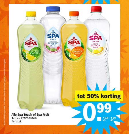 Spa en Fruit fruitdrank folder aanbieding bij Albert Heijn - details