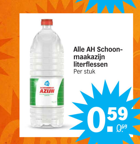 Albert Heijn Huismerk schoonmaakazijn folder aanbieding bij Albert ...