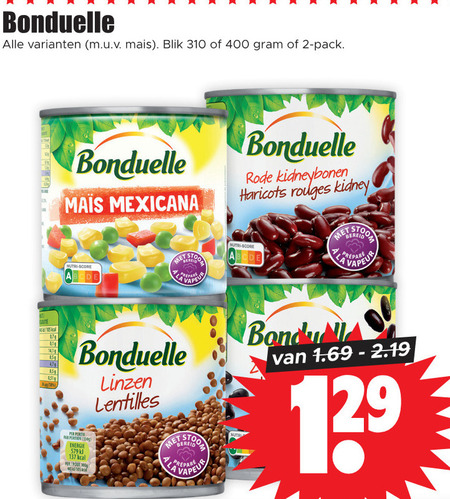 Bonduelle groenteconserven folder aanbieding bij Dirk - details