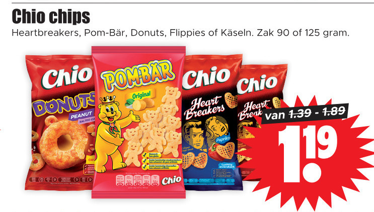 Chio zoutje folder aanbieding bij Dirk - details