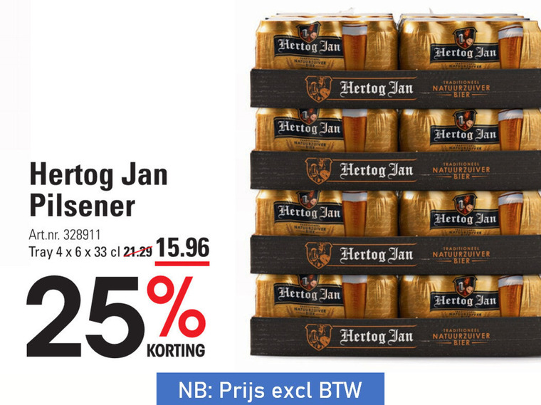 Hertog Jan blikje bier folder aanbieding bij Sligro - details Hertog Jan blikje bier folder aanbieding bij Sligro - details