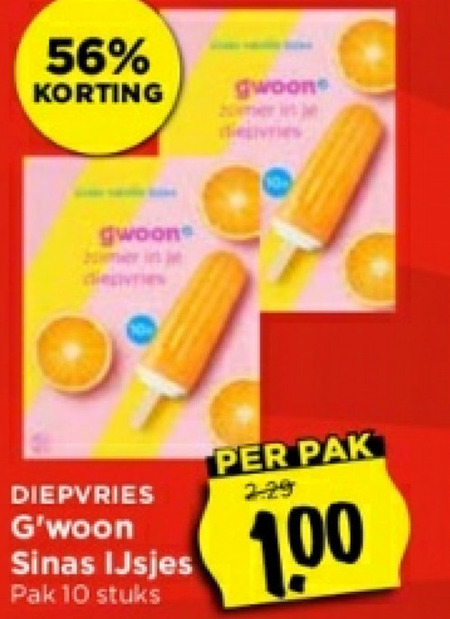 Gwoon ijslollies folder aanbieding bij Vomar - details