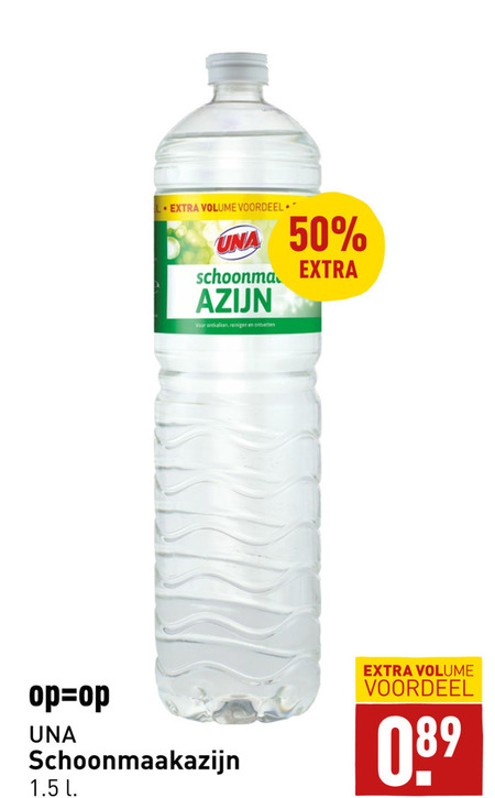 Una schoonmaakazijn folder aanbieding bij Aldi - details