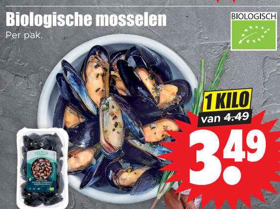 mosselen folder aanbieding bij Dirk - details