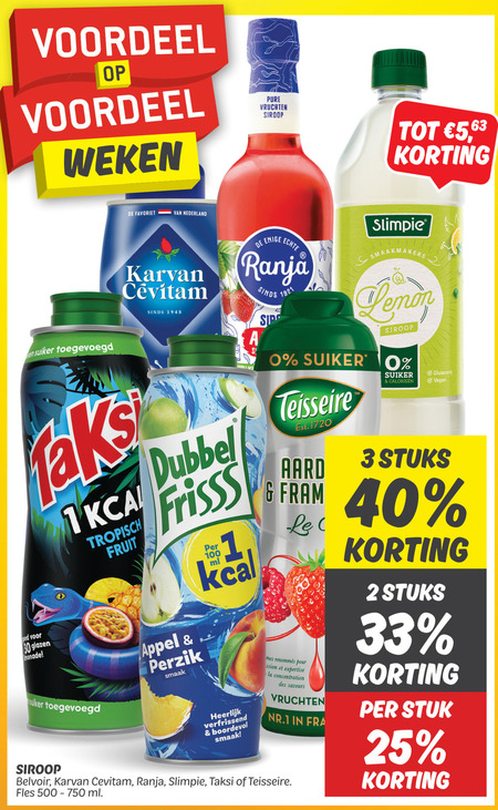 Dubbelfrisss limonadesiroop folder aanbieding bij Dekamarkt - details