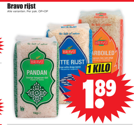 rijst folder aanbieding bij Dirk - details