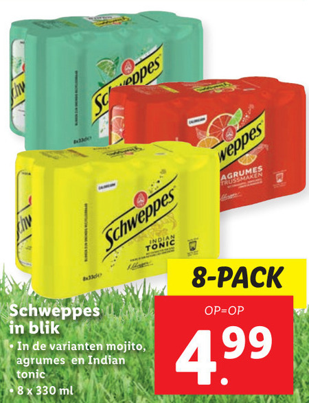 Schweppes frisdrank folder aanbieding bij Lidl - details