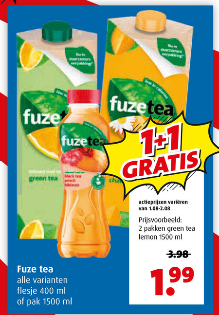 Fuze Tea ice tea folder aanbieding bij Boni - details