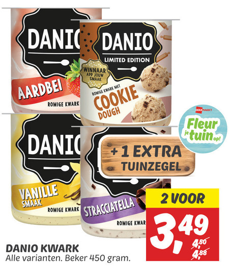 Danone Danio kwark folder aanbieding bij Dekamarkt - details