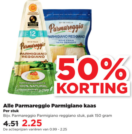 parmezaanse kaas folder aanbieding bij Plus - details