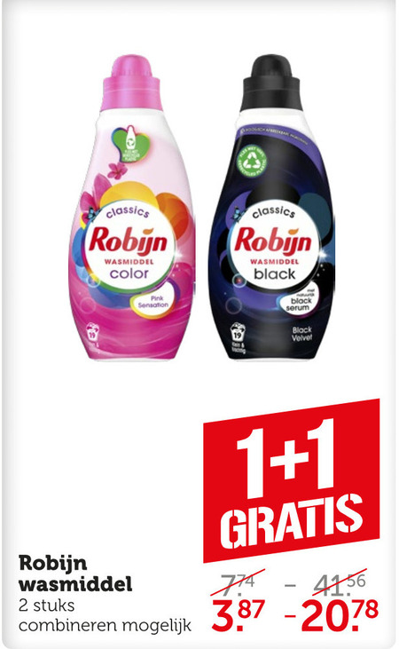 Robijn wasmiddel folder aanbieding bij Coop - details