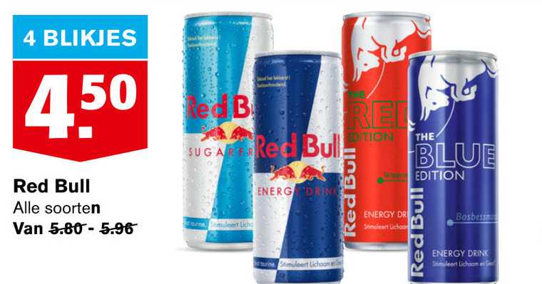 Red Bull energiedrank folder aanbieding bij Hoogvliet - details