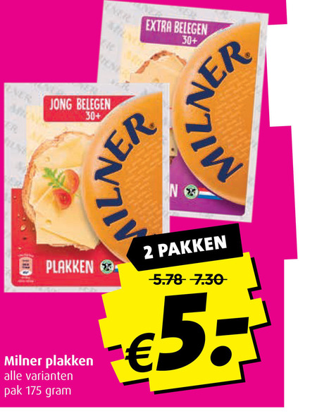 Milner kaasplakken folder aanbieding bij Boni - details