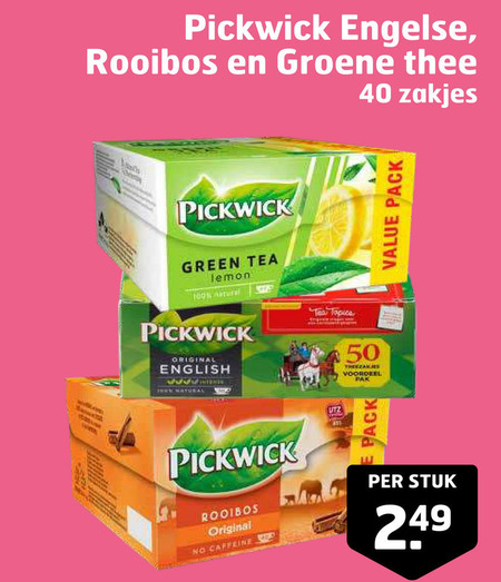Pickwick thee folder aanbieding bij Trekpleister - details