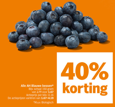 Albert Heijn Huismerk blauwe bessen folder aanbieding bij Albert Heijn ...