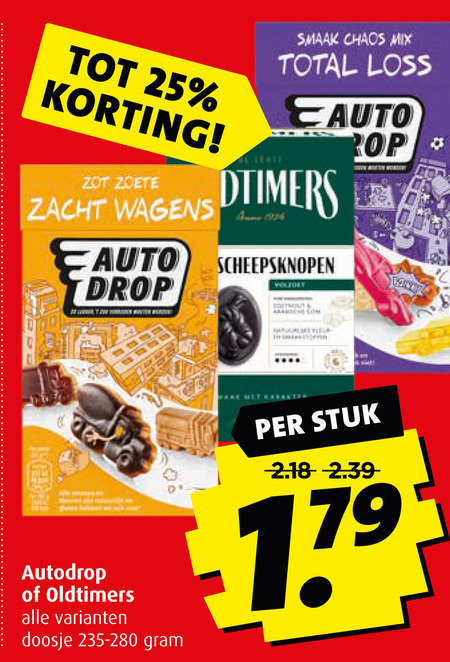 Oldtimers drop, snoep folder aanbieding bij Boni - details