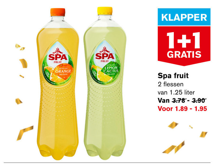 Spa en Fruit fruitdrank folder aanbieding bij Hoogvliet - details