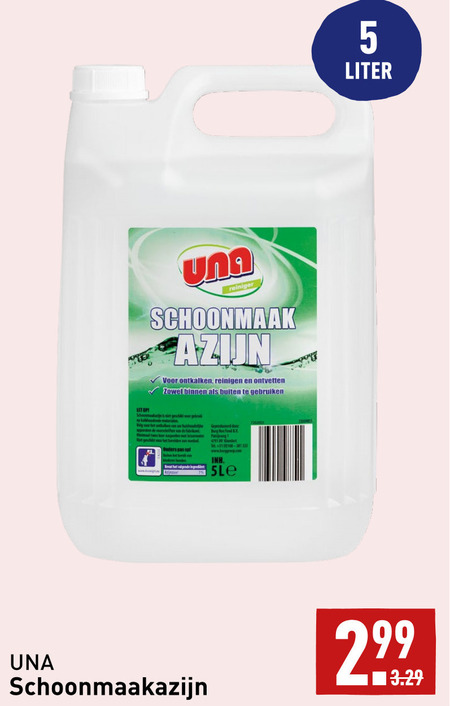 Una schoonmaakazijn folder aanbieding bij Aldi - details