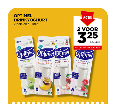 Optimel drinkyoghurt folder aanbieding bij Jumbo - details