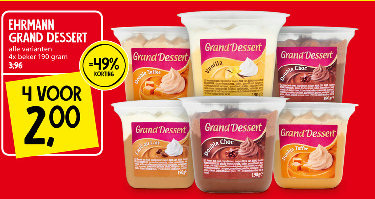 Ehrmann toetje folder aanbieding bij Jan Linders - details