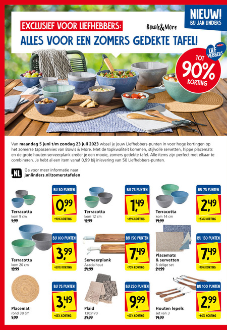 spaaraktie folder aanbieding bij Jan Linders - details