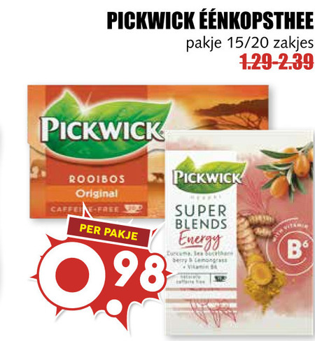 Pickwick thee folder aanbieding bij MCD Supermarkt Basis - details