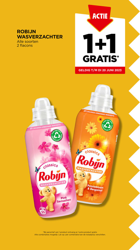Robijn wasverzachter folder aanbieding bij Jumbo - details