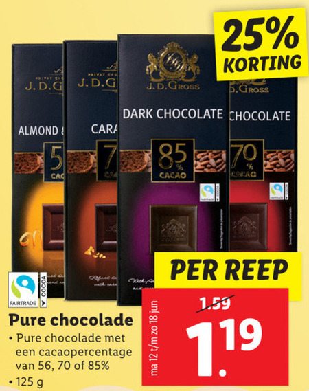 chocolade folder aanbieding bij Lidl - details