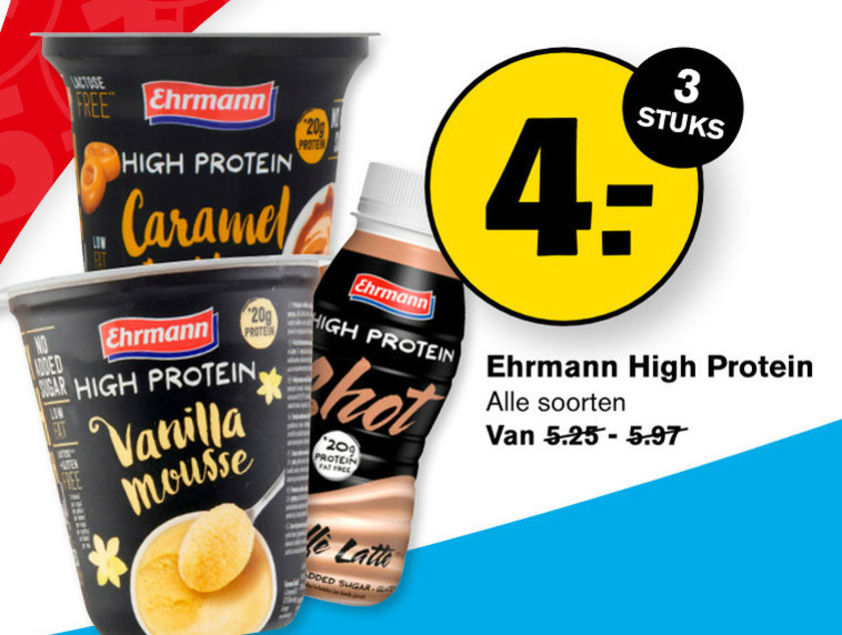 Ehrmann chocolademousse folder aanbieding bij Hoogvliet - details