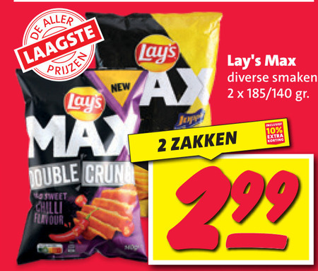 Lays chips folder aanbieding bij Nettorama - details