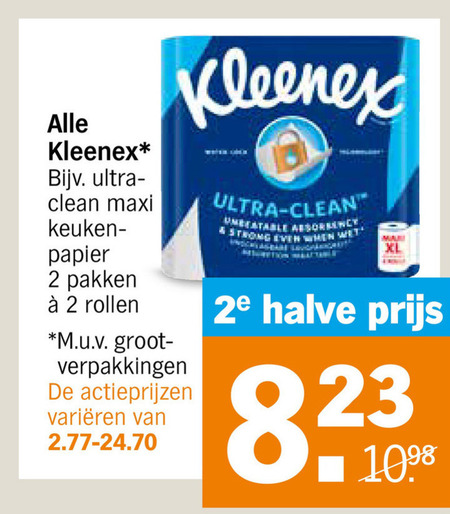 Kleenex keukenpapier folder aanbieding bij Albert Heijn - details
