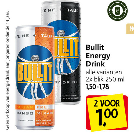 Bullit energiedrank folder aanbieding bij Jan Linders - details