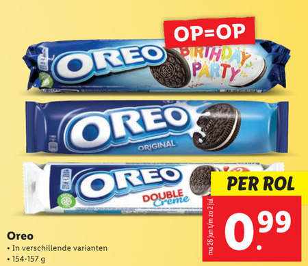 Oreo biscuits folder aanbieding bij Lidl - details
