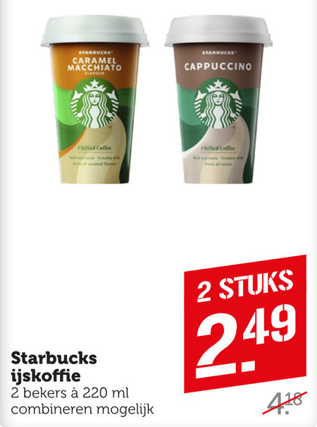 Starbucks ijskoffie folder aanbieding bij Coop - details